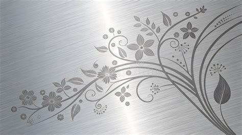 Brushed Silver Metal Texture With Subtle Linear Patterns And Soft Reflections Stock Illustration