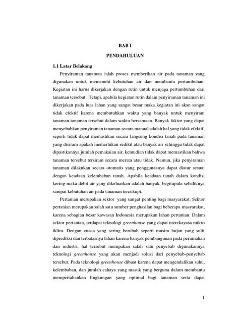 Fix Proposal Laporan Akhir Pdf Teknologi And Rekayasa