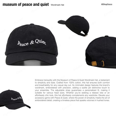 Mopq Museum Of Peace And Quiet Hat Cap In Black Mens Fashion Watches