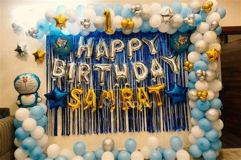 Doraemon Cartoon Theme Decoration For Birthday Party At Home