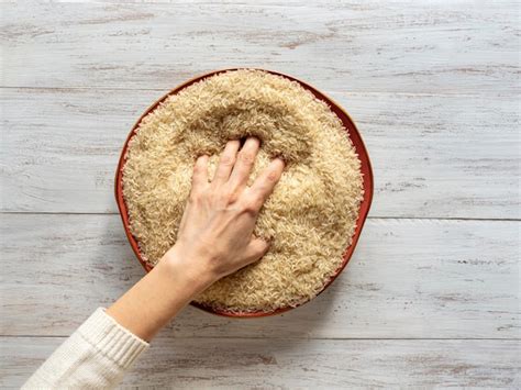 premium photo rice in hand the basic processing steps rice suitable