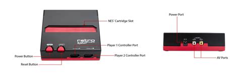 Retro Bit Console Bit Top Loader Black Red NES Nintendo Entertainment System Computer