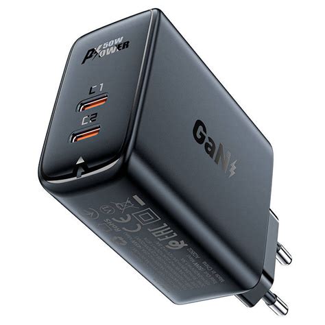 Acefast Gan Pd Usb C Dual 50w Hálózati Adapter Több Színben Almavilág