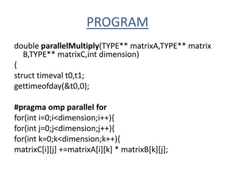 Parallelizing Matrix Multiplication Ppt