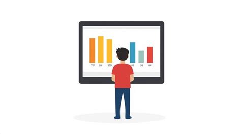 a man in front of a computer with the graph showing the graph of the