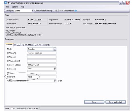 Password Rs232 2n® Smartcom2n® Smartcom Pro Against Unauthorized