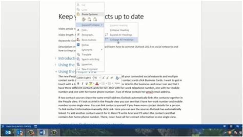 How To Expand And Collapse Paragraphs In Word 2013