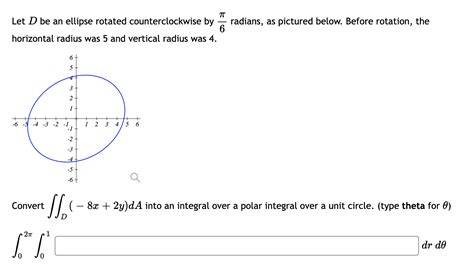Solved Let D Be An Ellipse Rotated Counterclockwi