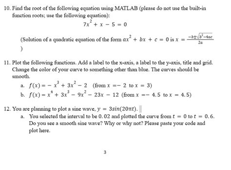 Solved Find The Root Of The Following Equation Using Chegg