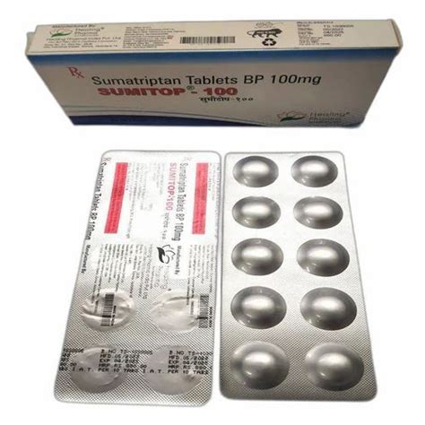 Sumatriptan 100 Mg Tablets At ₹ 243 Stripe Imitrex Tablet In Nagpur