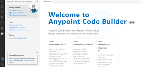 let s start with mulesoft anypoint code builder