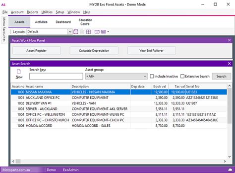 Exo Fixed Assets Help Introduction