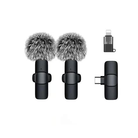 K9 Dual Wireless Lavalier Microphone For Android Iphone 3 In 1