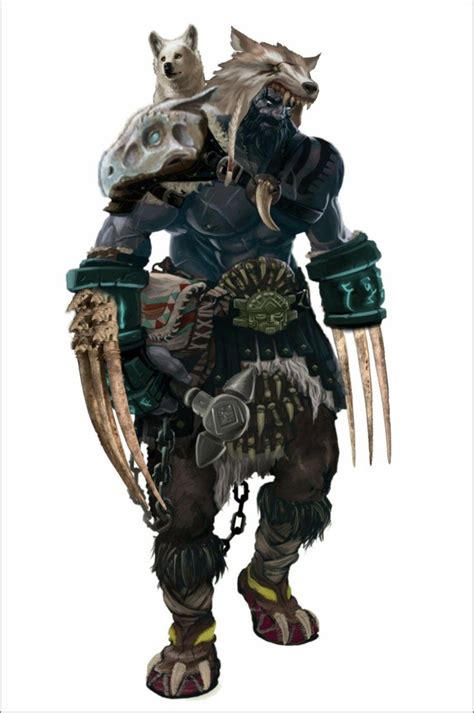 Critical Role Grog Fan Art Werewolf Barbarian Dnd Goliath
