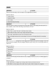 Fundamentals Of Management Quiz Pdf Lesson Question Points Which Of The