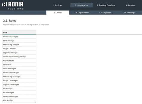 Training Tracker Excel Template Adnia Solutions