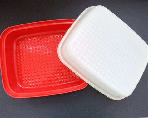 Tupperware Large Season Serve Marinade Container Paprika Orange Plastic