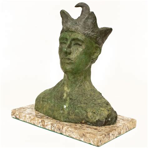 Mid 20th After Picasso Jester Bronze Bust Signed And Numbered 1730