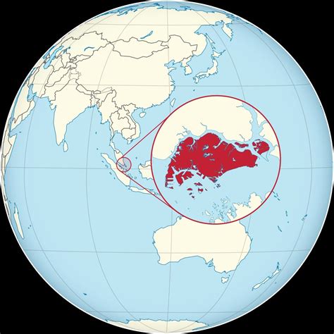 Map Of Singapore In Southeast Asia Singapore Location On The Globe