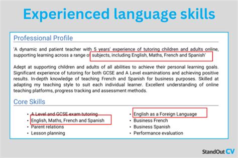 How To Add Language Skills To Your CV Examples
