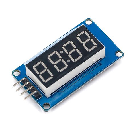 現貨 4位元數碼管顯示模組 led亮度可調 帶時鐘點 tm1637 電子積木 相容arduino 蝦皮購物
