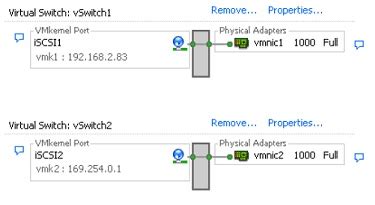Freedom Space Multipathing Using ISCSI With Multiple NICs ESX Configuration