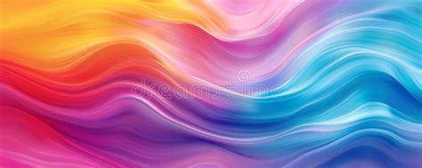 A Colorful And Dynamic Rainbow Gradient Wavy Abstract Background With Smooth Flowing Lines