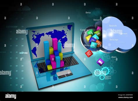 Graph In Computer Stock Photo Alamy