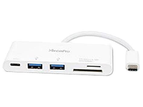 XtremPro 61068 3 1 USB Type C To 2 USB 3 0 Micro SD SD MMC Type C Charging Adapter Cable