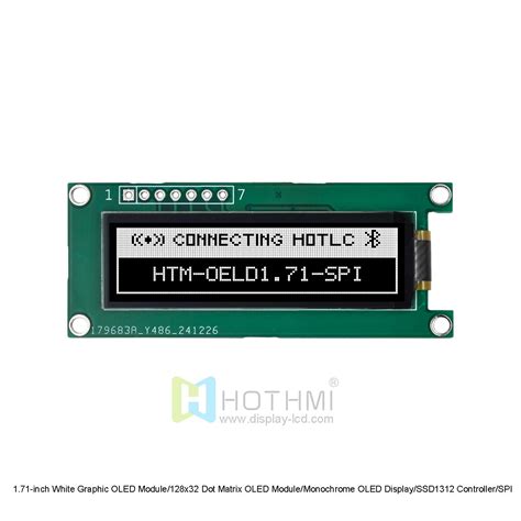 1 71 Inch White Graphic Oled Module 128x32 Monochrome Oled Display