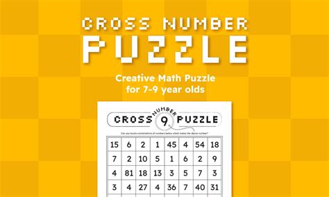 Cross Number Puzzle Creative Printable Math Activity For Elementary