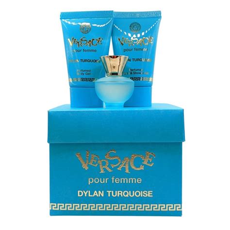 Versace Dylan Turquoise Pour Femme Eau De Toilette 5ml Shower Gel 25ml