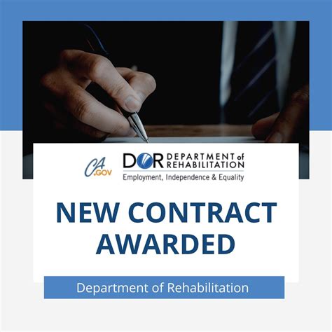Department Of Rehabilitation Contract Awarded — Patricio Systems Llc