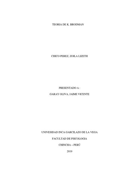 Monografia De K Brodmann Pdf Sistema Nervioso Neurociencia