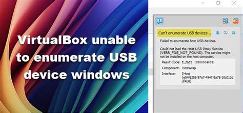Failed To Create A Proxy Device For The Usb Device Virtualbox Error