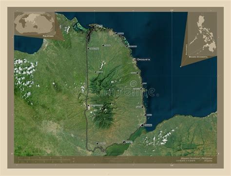 Misamis Occidental Philippines High Res Satellite Labelled Po Stock