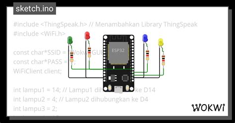 Mengendalikan Led Wokwi Esp32 Stm32 Arduino Simulator
