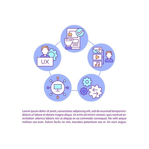 Human Computer Interaction Concept Line Icons With Text 3530098 Vector