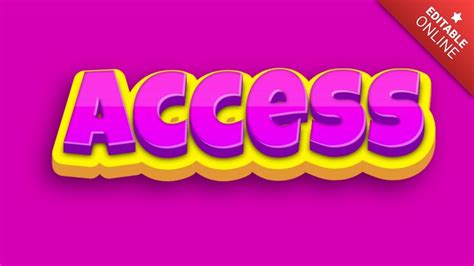 Access Text Effect Generator
