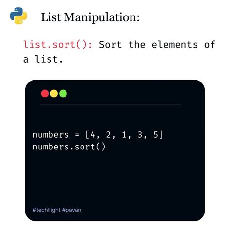 Python 💻 List Manipulation Listsort Python Coder Programming Youtube