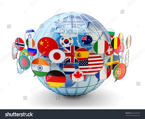 Global Communication International Messaging Translation Concept Stock