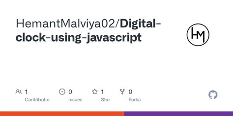 Github Hemantmalviya02digital Clock Using Javascript