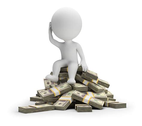 Человечки с деньгами для презентации без фона