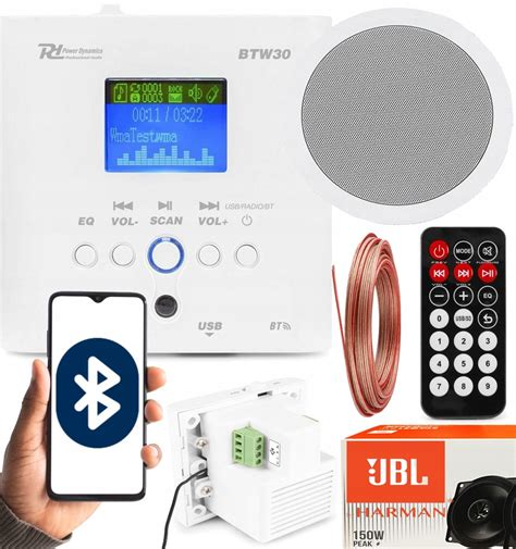 GŁOŚNIK SUFITOWY JBL RADIO NAŚCIENNE BLUETOOTH USB 13126551242