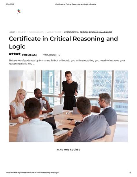 Critical Reasoning And Logic Critical Thinking Course Uk Logic And Critical Thinking Course