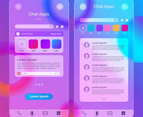 Chat Apps Uiux Glassmorphism Template Vector Art Graphics Freevector Com Chat Apps Uiux Glassmorphism Template Vector Art Graphics Freevector Com