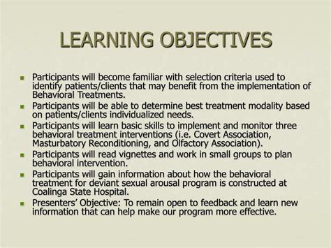 PPT BEHAVIORAL TREATMENTS FOR MANAGEMENT OF DEVIANT SEXUAL AROUSAL PowerPoint Presentation