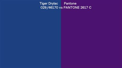 Tiger Drylac 02946170 Vs Pantone 2617 C Side By Side Comparison
