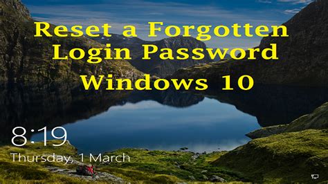 How To Reset A Forgotten Windows Password Experts Exchange