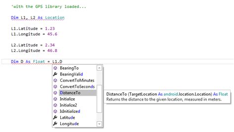 how do i calculate the distance between two different points b4x